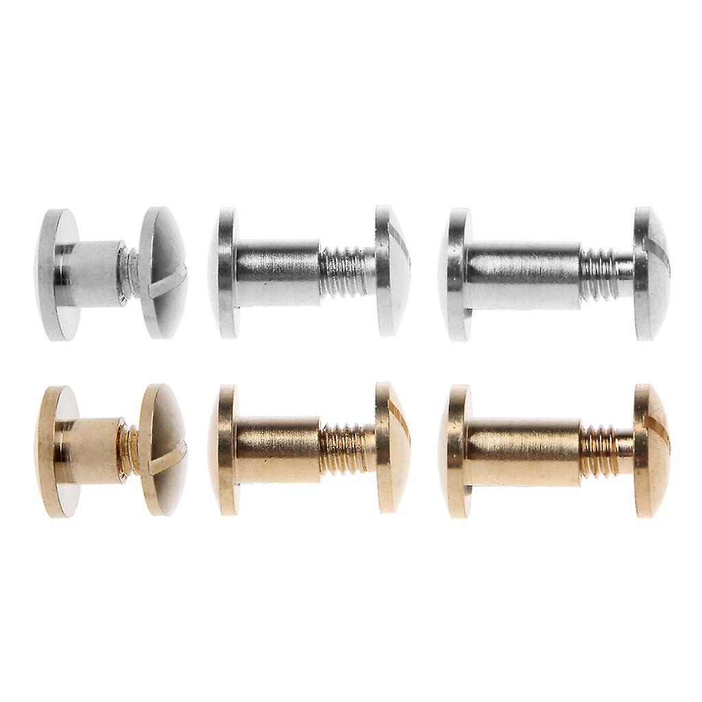 10 Pairs Chicago Binding Screw Leather Repair Metal Round Screw Posts ...