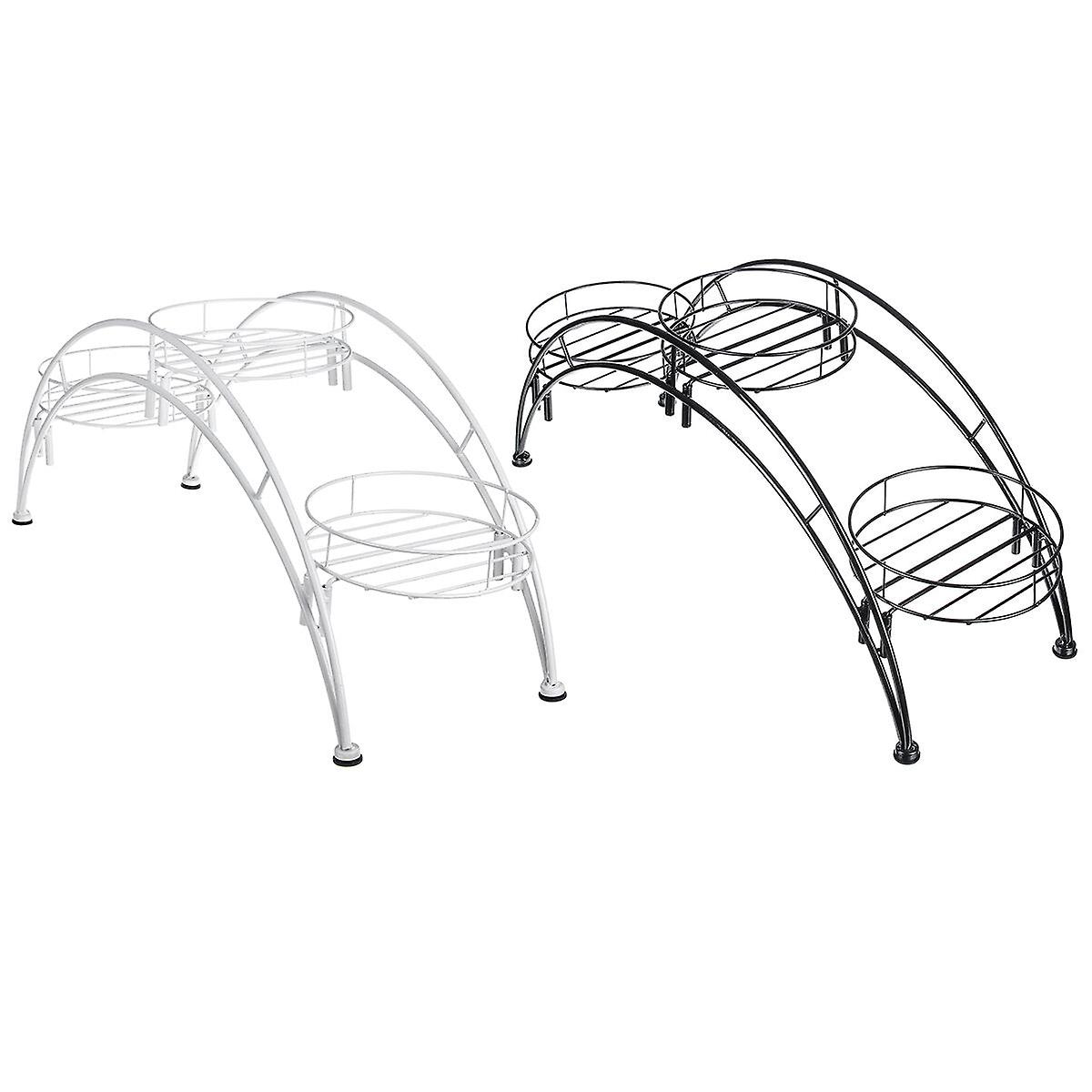 Curved flower rack metal flower stand plant stand balcony garden flower ...