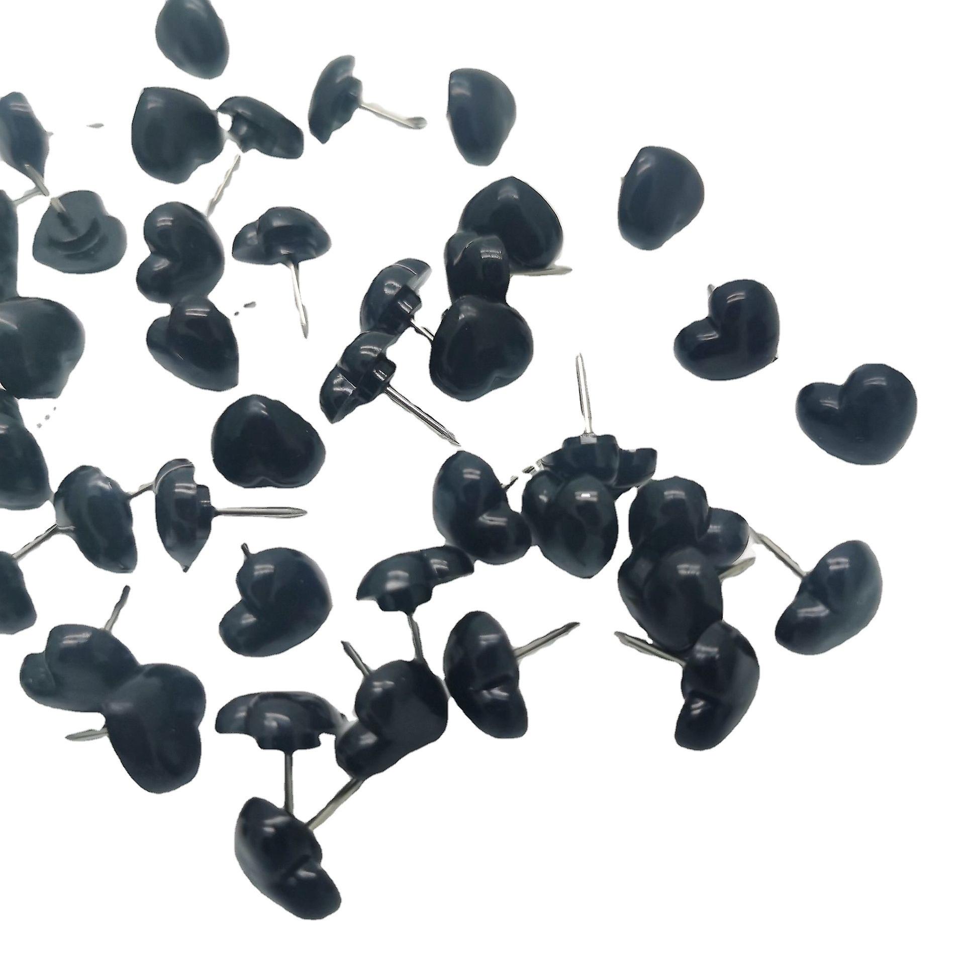 black heart pins 100 plastic thumb pins steel nail pins for display ...