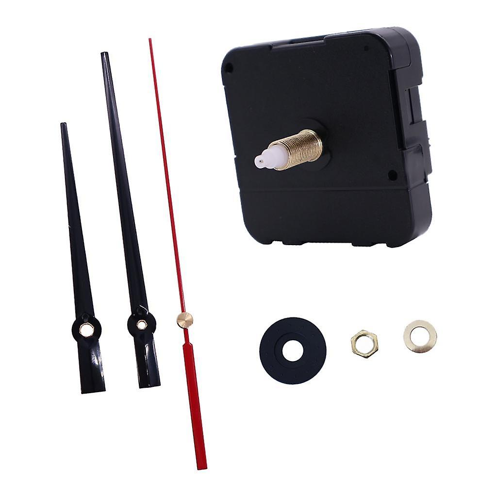 3xSilent Wall Clock Movement with Pointer for DIY and Repair black red ...