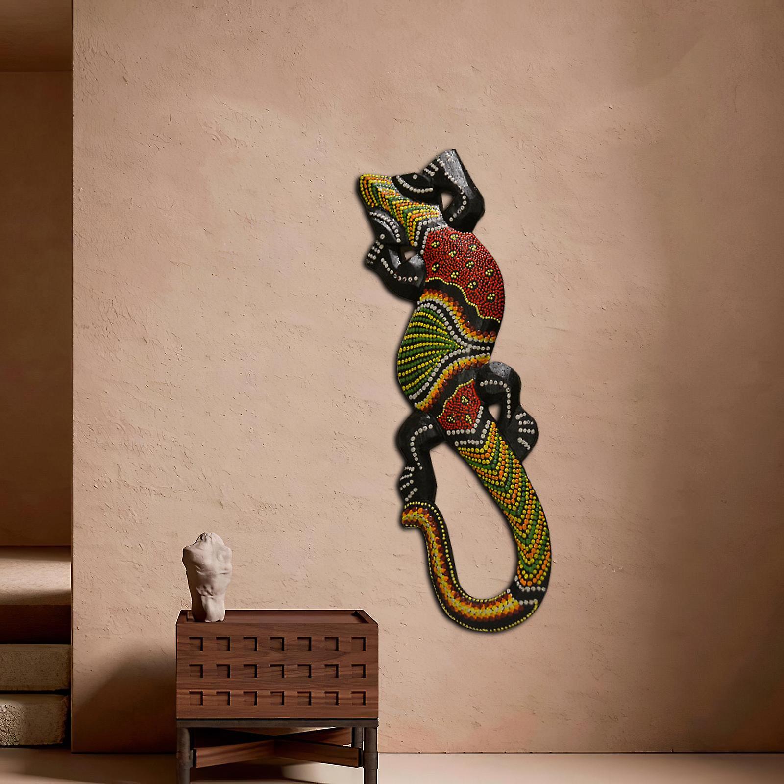 2xMulticolored Gecko Lizard Sculpture Creative Wall Decor Indoor ...