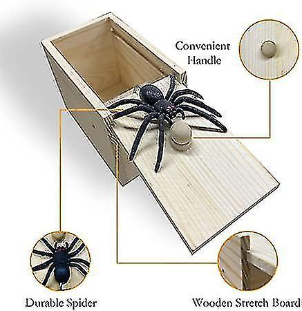 Wooden Box Spoof Fake Spider Prank Spider Scare Box | Fruugo BE
