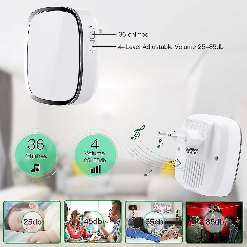 Door Bell, Wireless Electric Waterproof 300 Meters Range, Home, Hotel ...