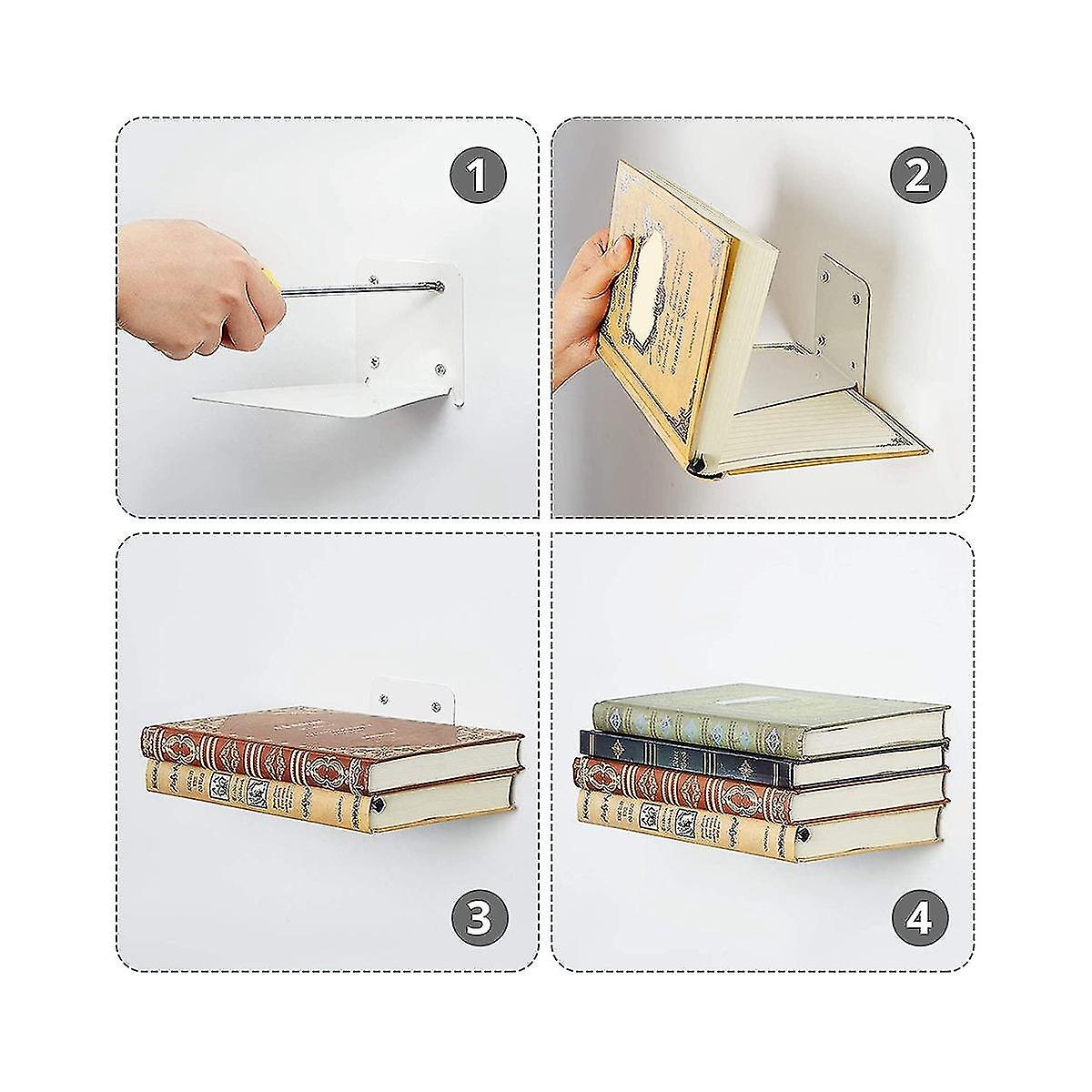 Invisible Floating Bookshelf Floating Book Organizer Wall-mounted ...