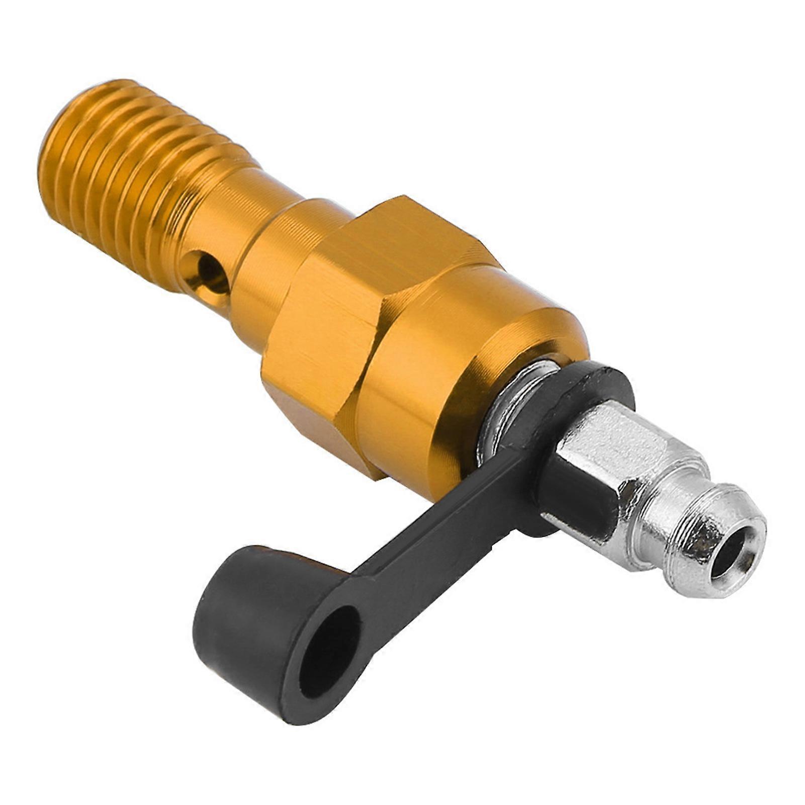 M10x1.0mm Motorcycle Brake Master Caliper Bleed Screw Nipple Banjo Bolt ...