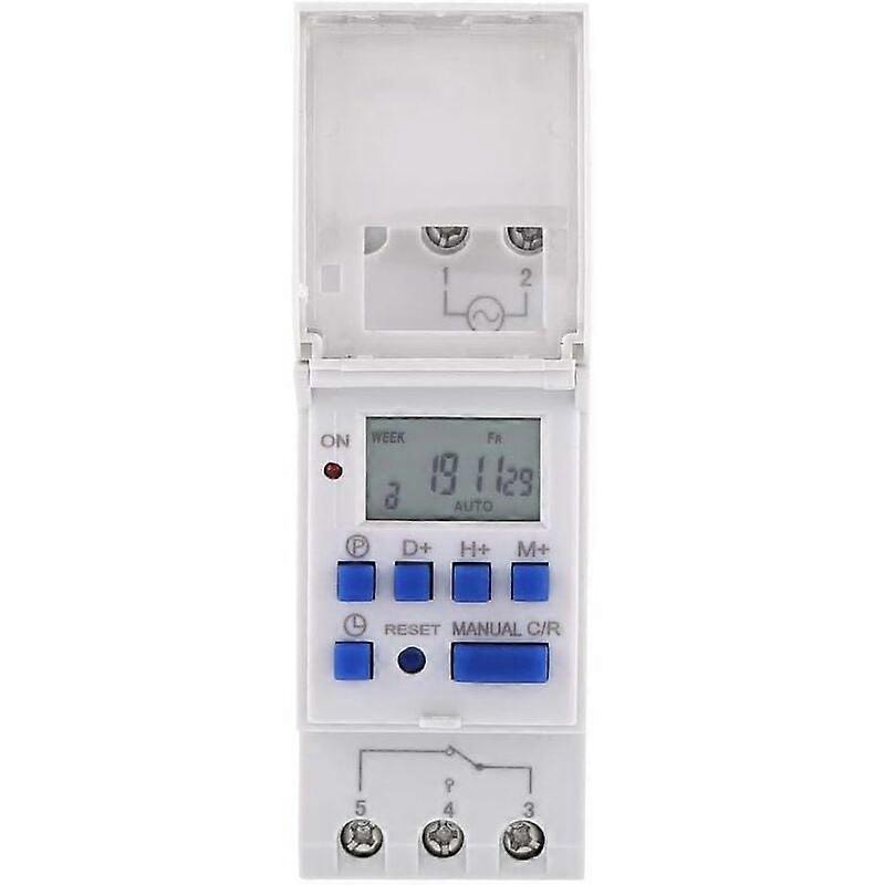 Digital Programmable Timer LCD Display Programmable Time Switch Weekly Timer Relay 16ON & 16OFF ...