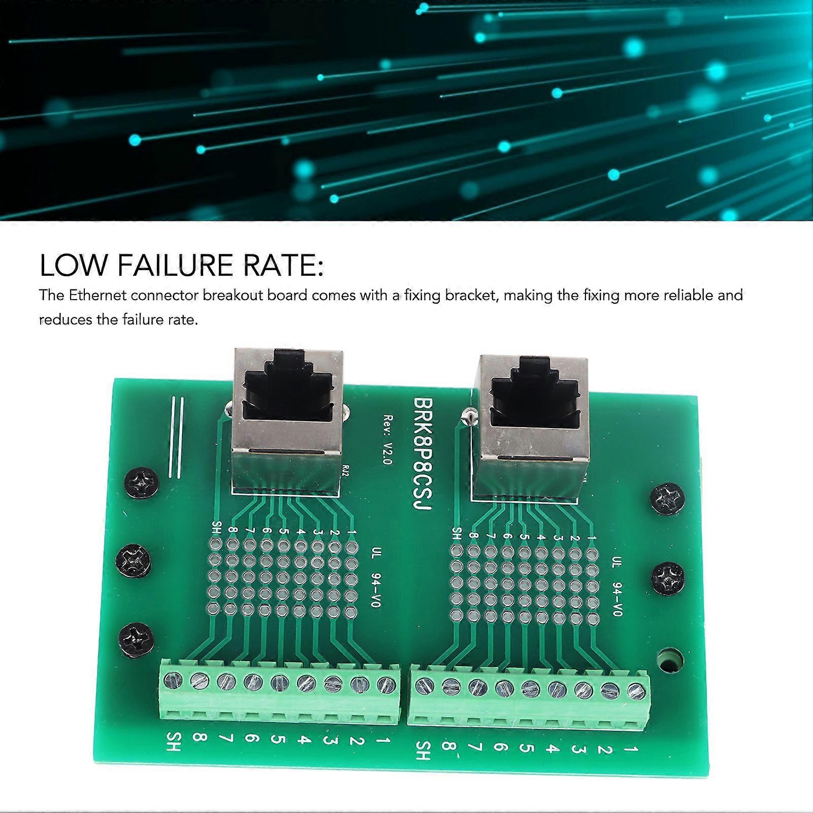 Ethernet Connector Breakout Board Fast Transmission DIN Rail Mount RJ45 ...