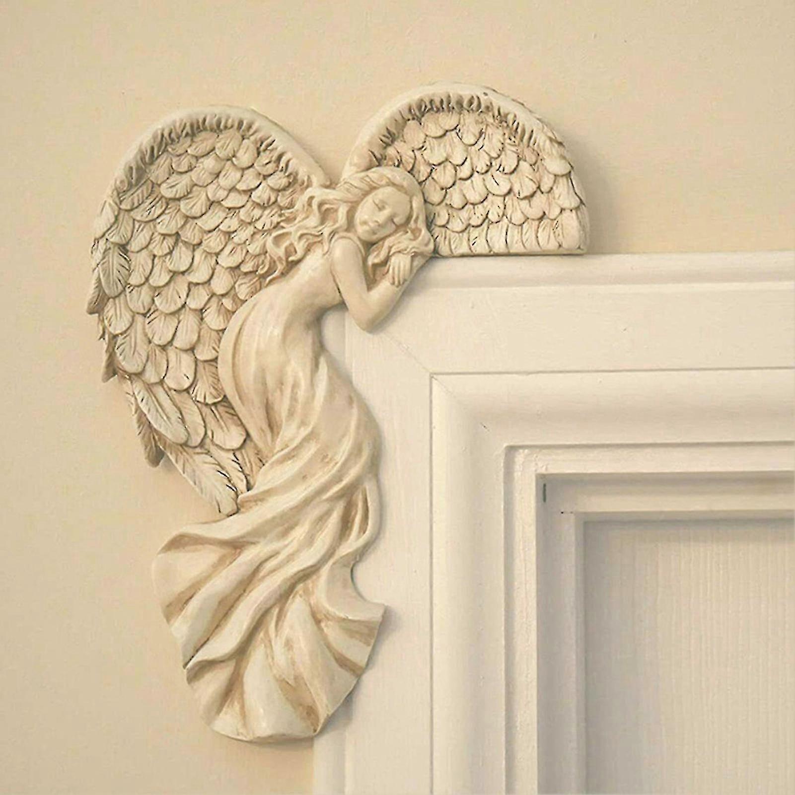 Door Frame Angel Ornaments Simulation Goddesses Decorative White ...