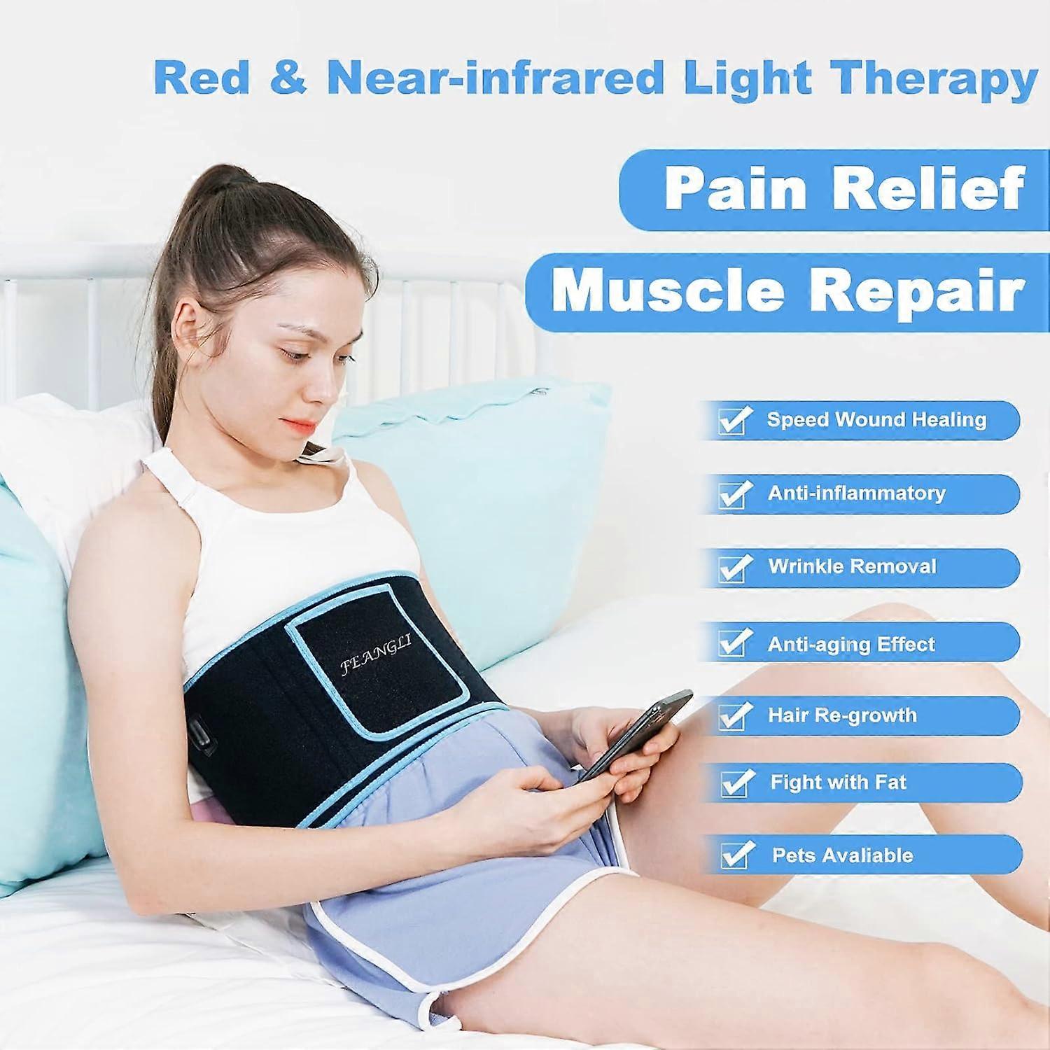 Punaisen valon hoito infrapunavalohoidon käärevyö kehon ...