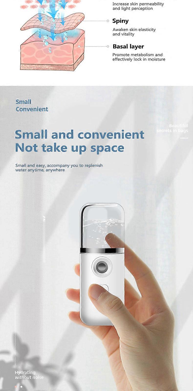 Mini Nano Mister Sprayer Cooler Facial Steamer USB Rechargeable Mini ...