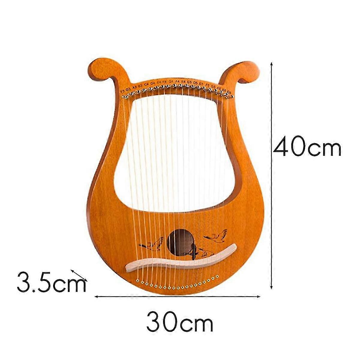 Lyre Harp,19 String Greek Violin,19 String Lyre Unique Patterns Carved ...