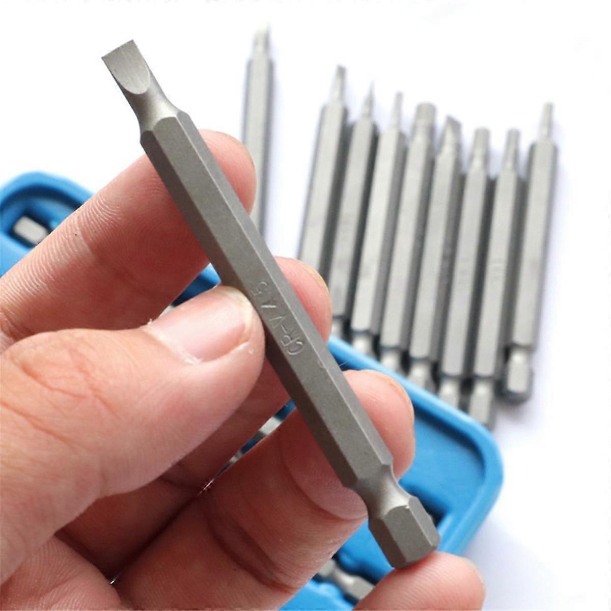 50Pcs Extra Long Reach Bit Set 75mm Security Screwdriver Bits Star Hex ...