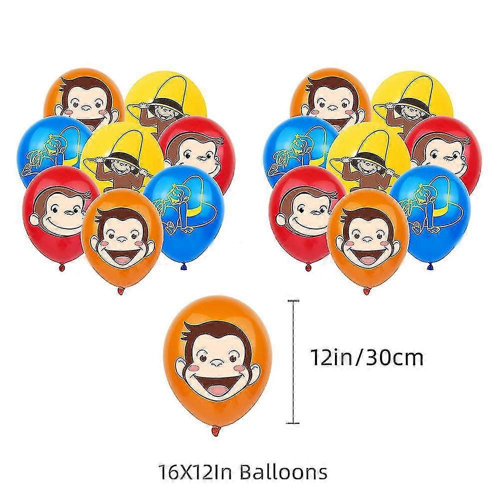 Curious George Theme Birthday Party Decoration Supplies Set Banner ...