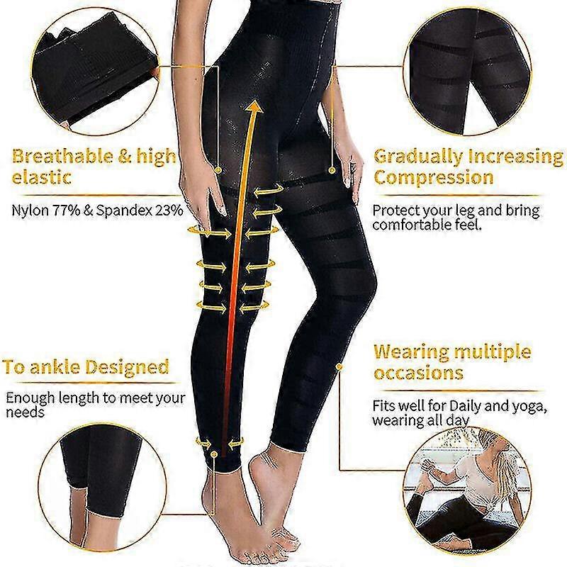 Slimming Anti Cellulite Compression Leggings Leg Shaper High Waist ...