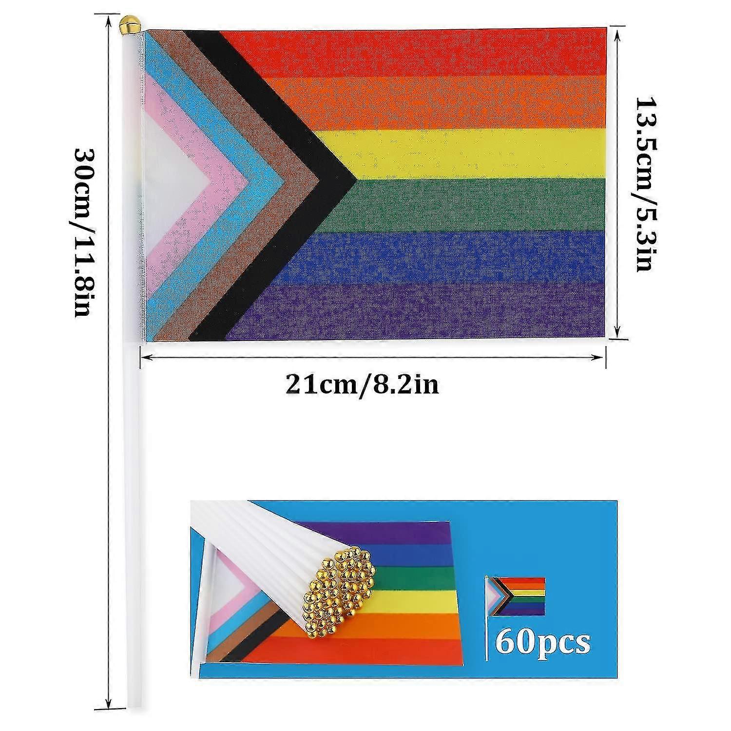 100pcs Lgbt Rainbow Flags,colorful Gay Pleased Banner Rainbow Pride Flags Lesbian Flags Progress ...