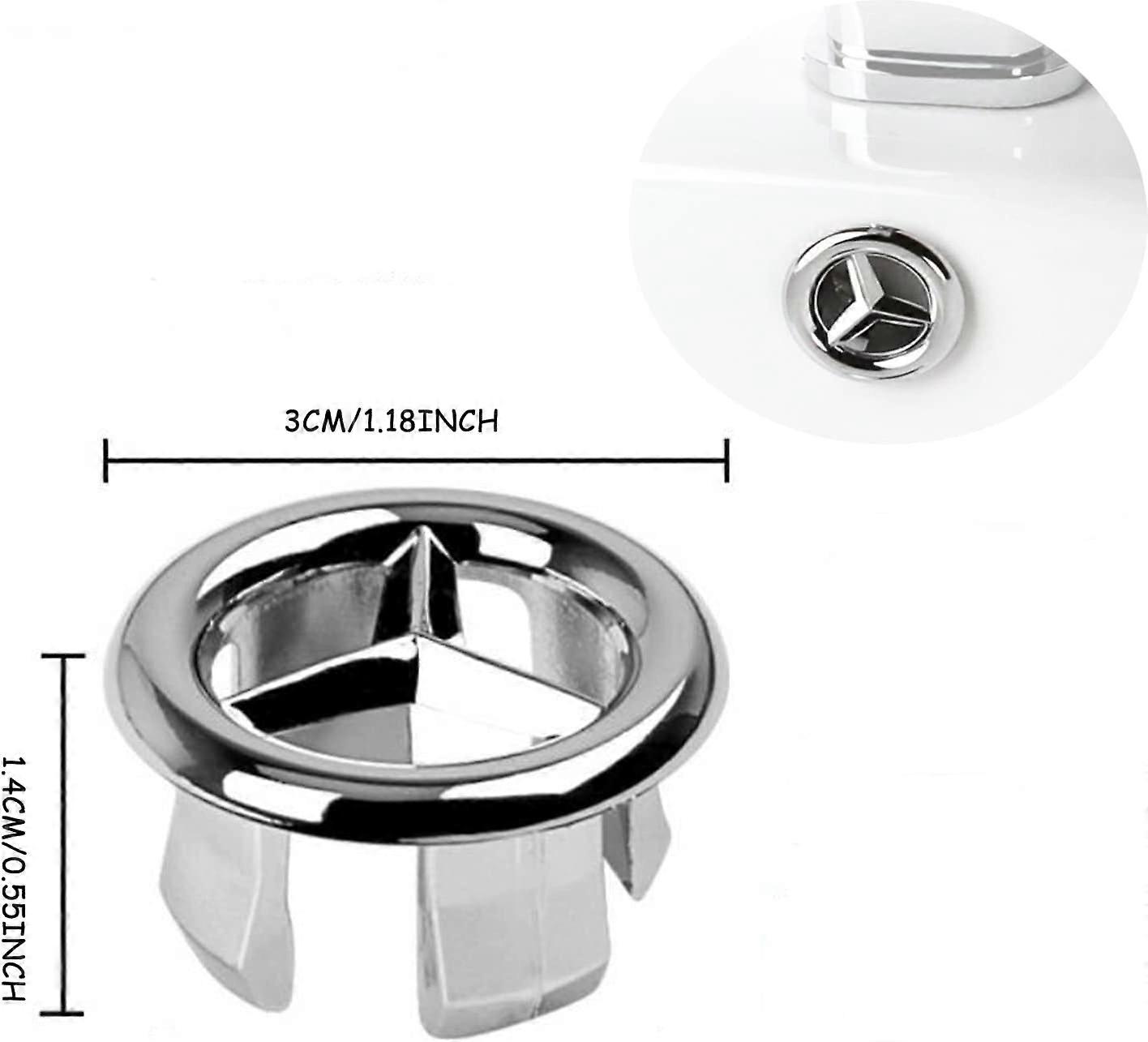 6 Pieces Wash Basin Overflow Cover, Round Hole Sink Trim, Round Drain ...