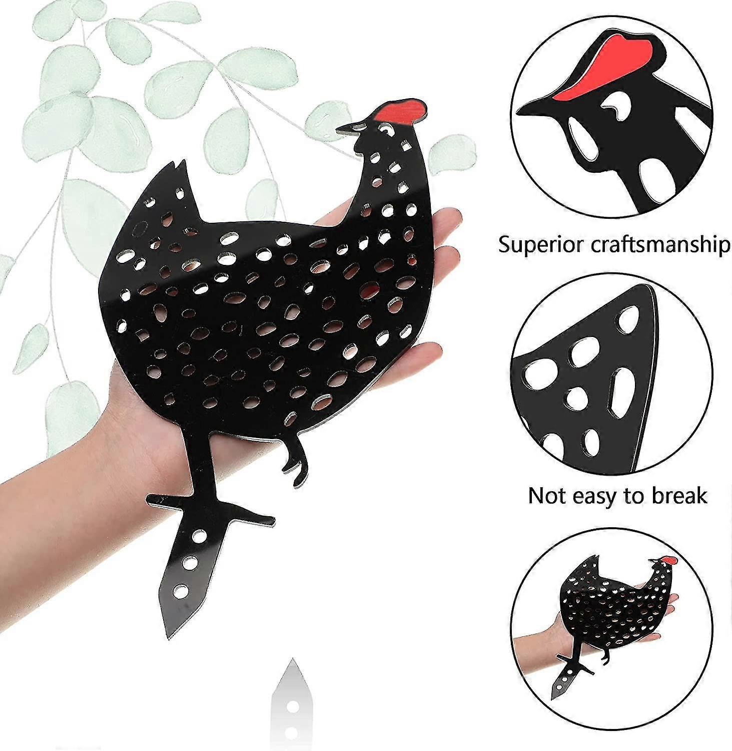 3 Pieces Chicken Yard Garden Decoration Chicken Yard Decor Hen Shadow ...