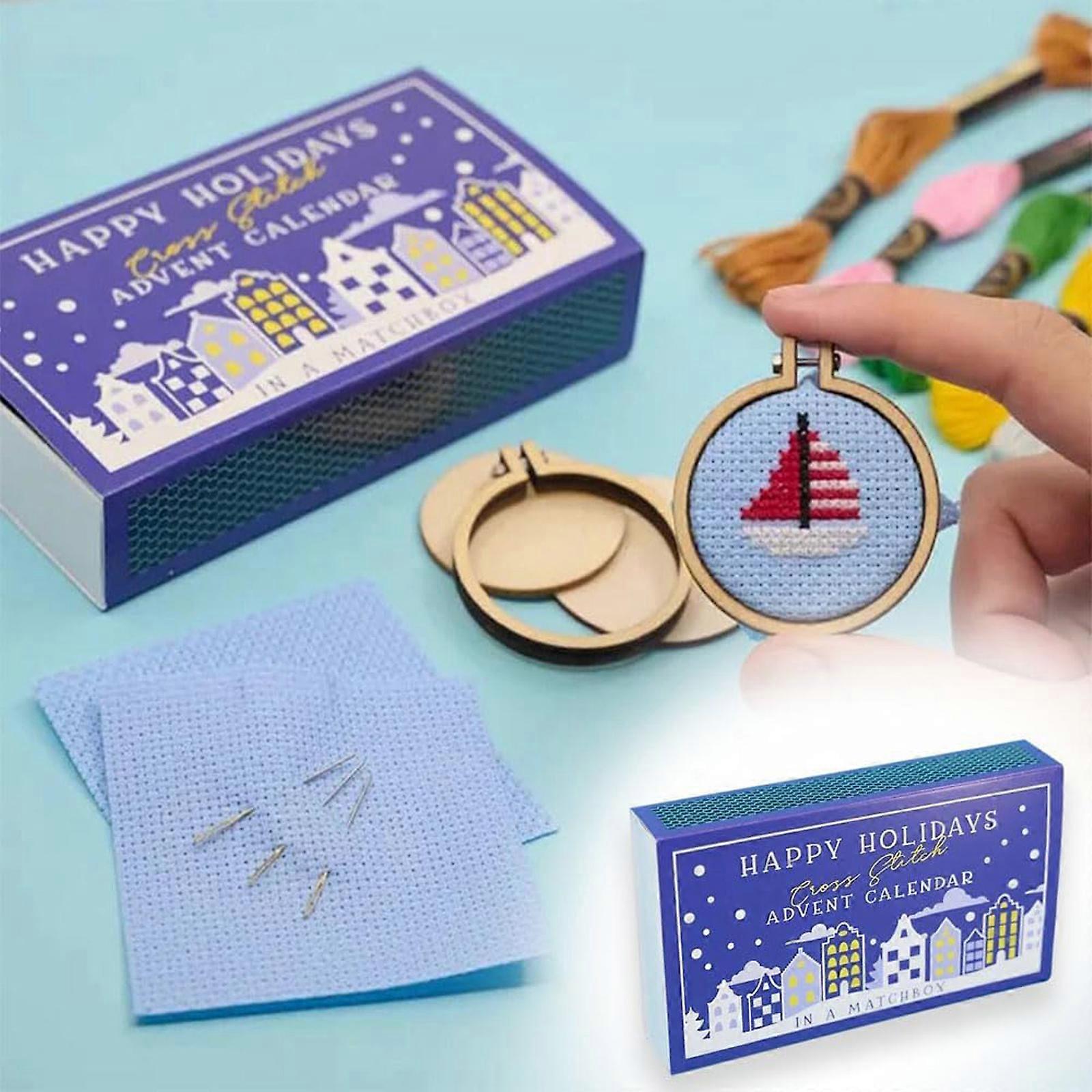 2025 New Christmas Cross Stitch Advent Calendar, Christmas Countdown ...