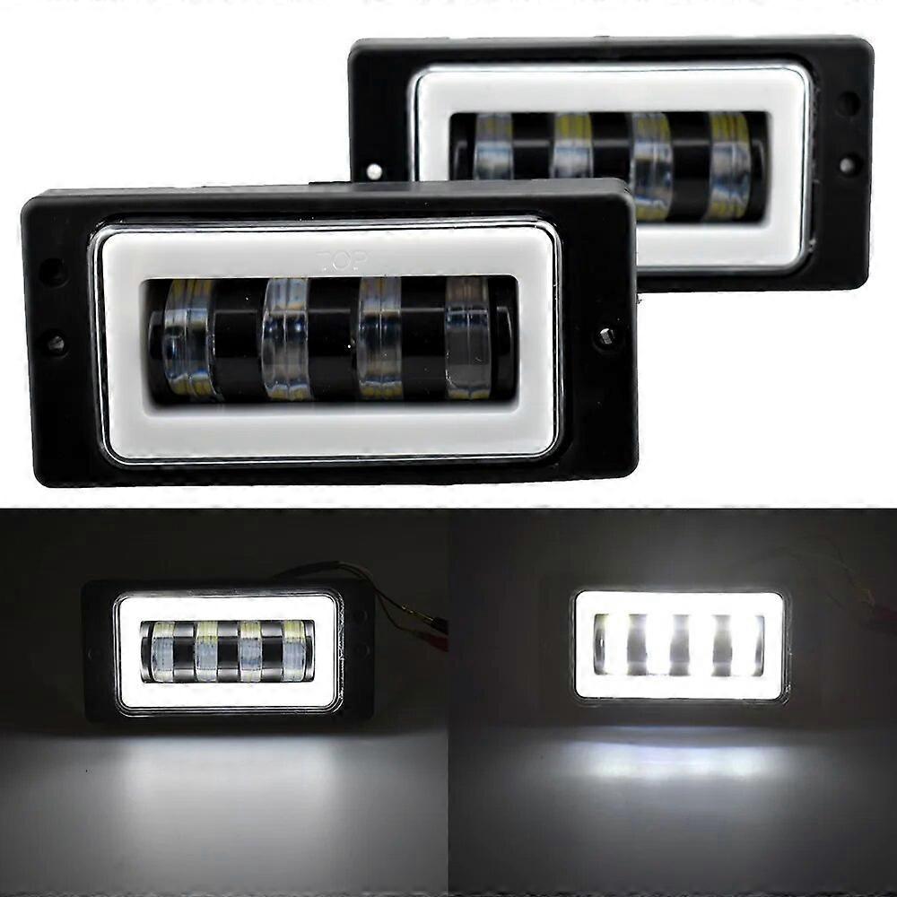 2pcs for Vaz 2114 van LED DRL Driving Lights 40W White amber Angel Eyes ...