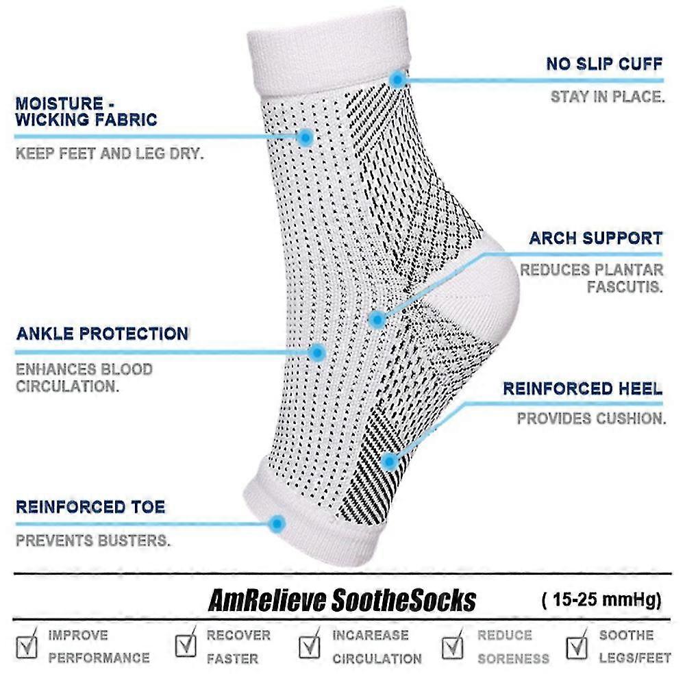 Neuropathy Compression Ankle Arch Support Socks Sports | Fruugo UK