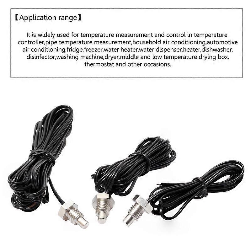 10K Temperature Sensor Probe Waterproof Temp Sensor Probe Stainless ...
