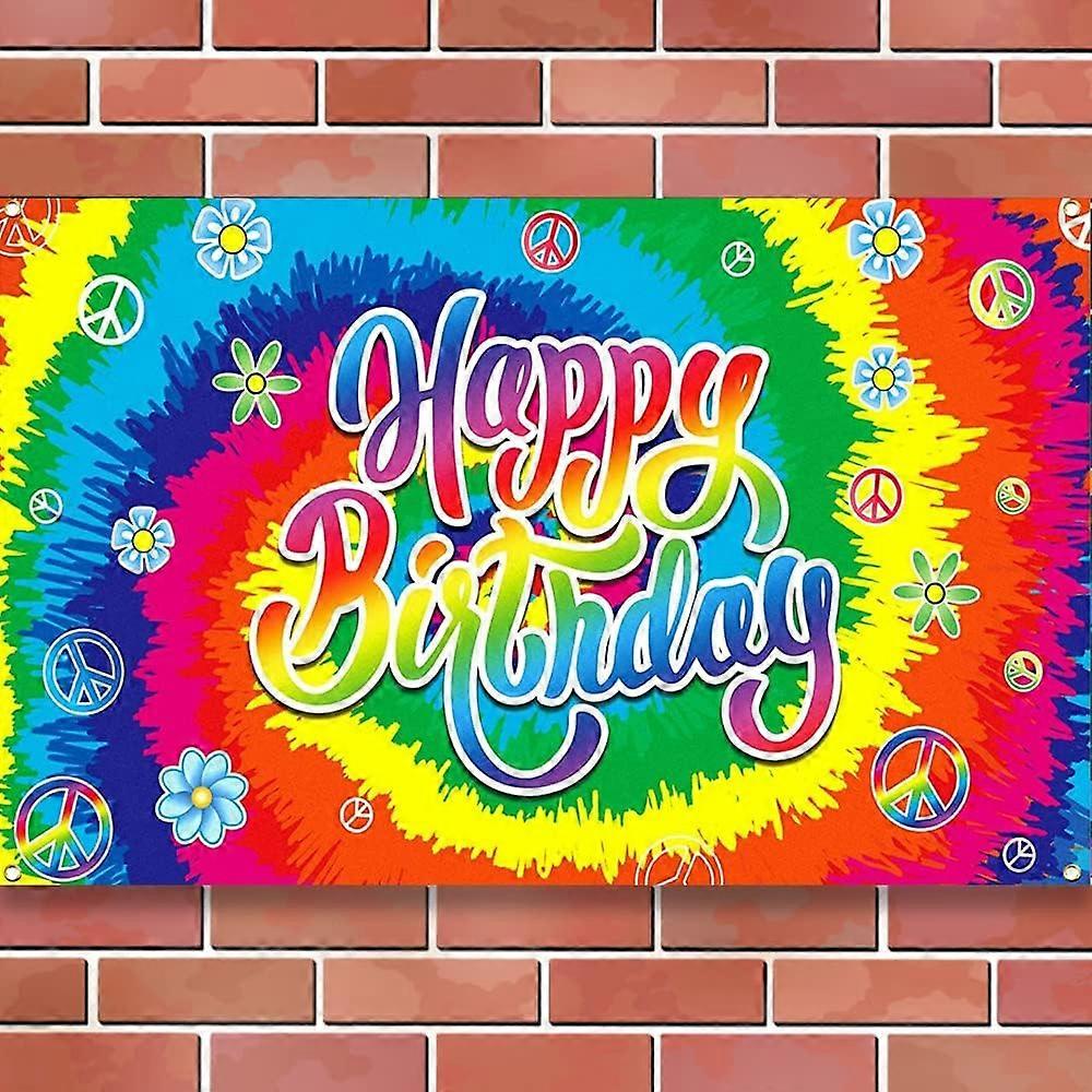 60's Carnival Groovy Decoration Banner 60's Hippie Groovy Theme Happy ...