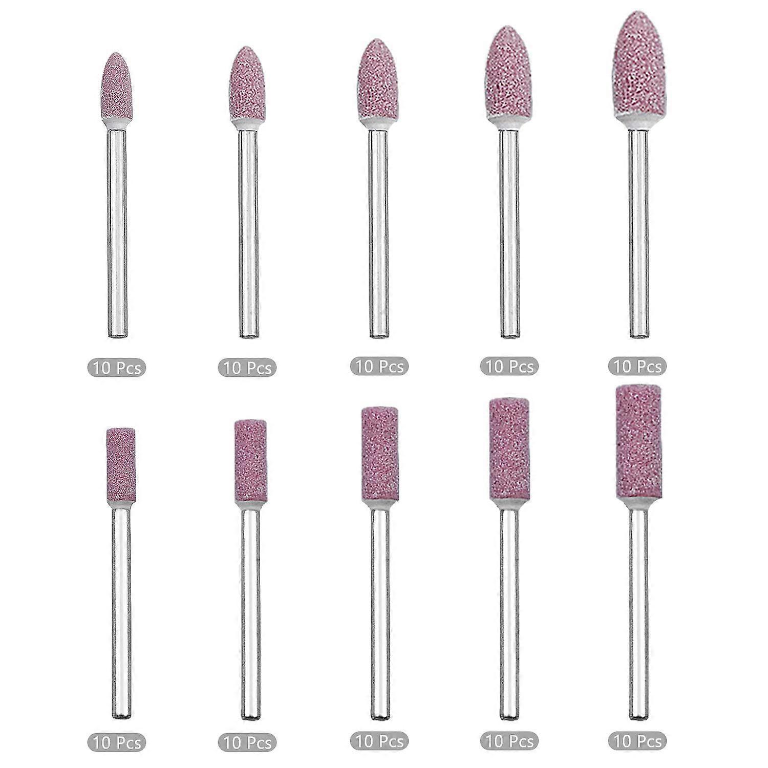 100 Pcs Abrasive Polishing Mounted Stone Rotary Tool Grinding Wheel for ...