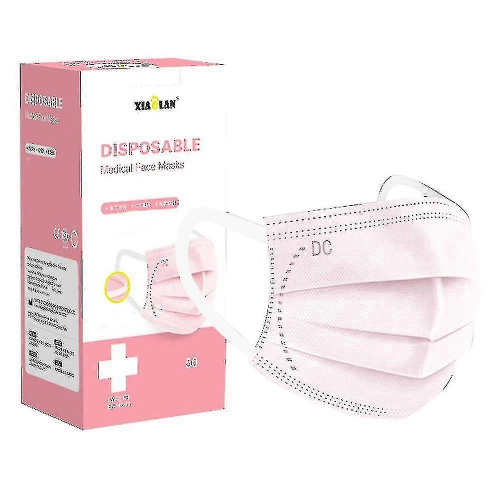 Disposable Medical Mask 3-ply Filter Earloop Mouth Cover 50 Pack Face ...