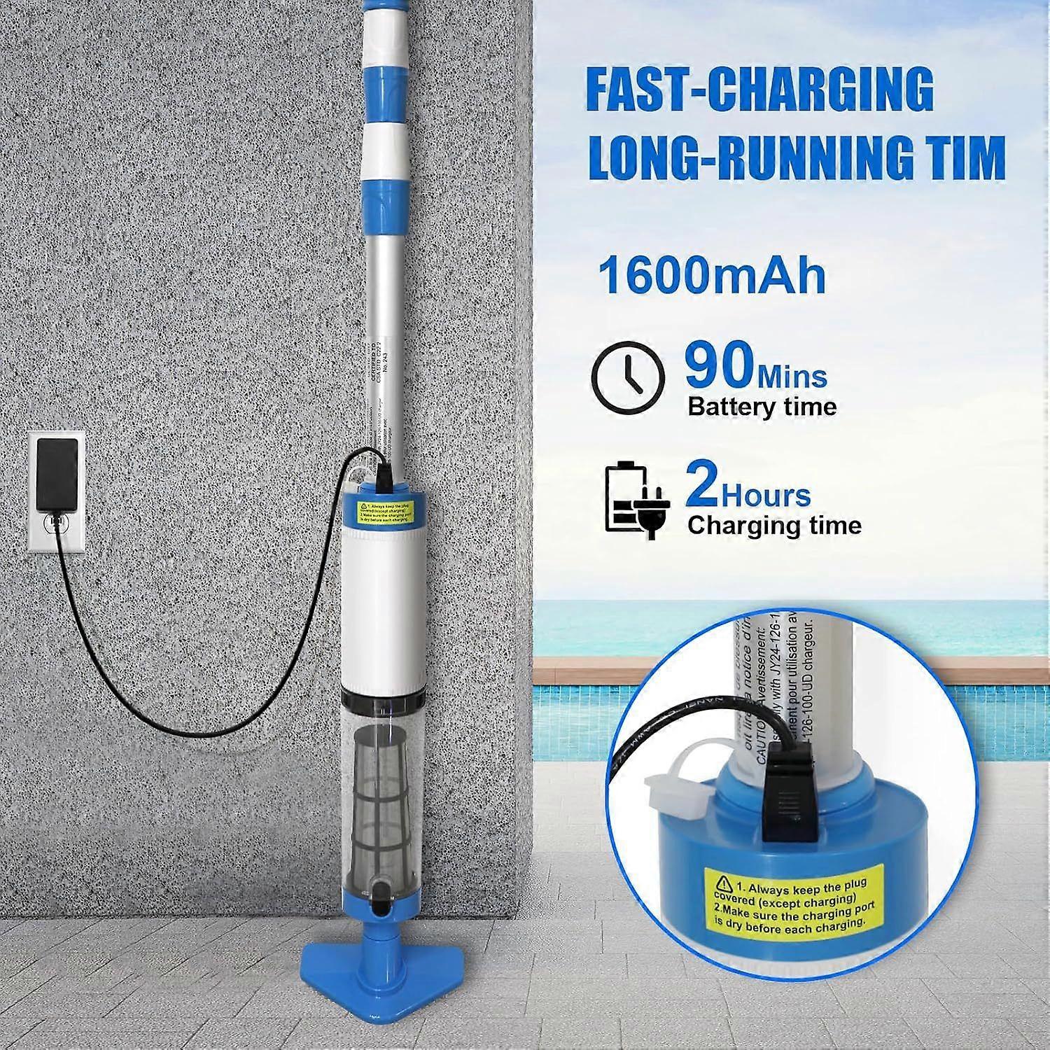 3 in 1 Pool Vacuum Cleaner with Battery, Cordless Handheld Pool Vacuum ...