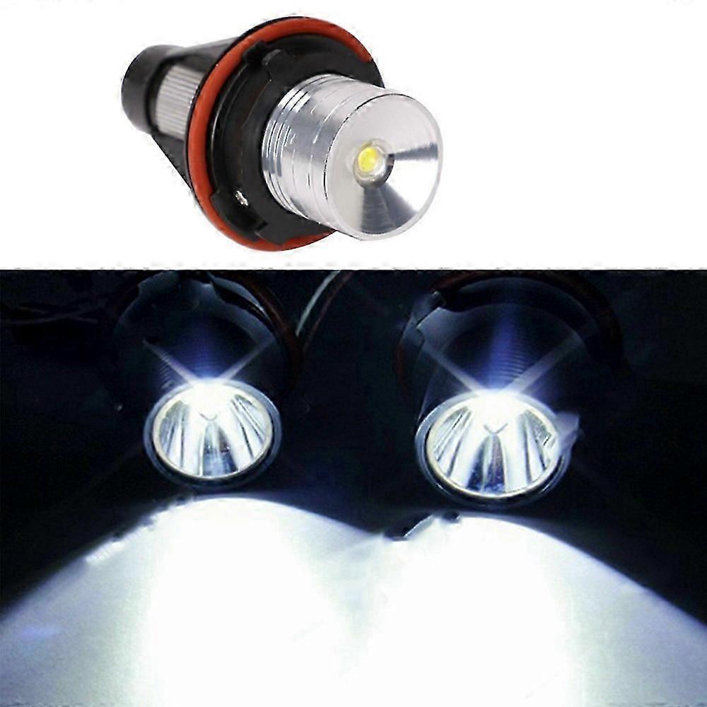 1Pair 8000K White LED Angel Eye Marker Light Bulbs Lamps for- E39 E53 ...