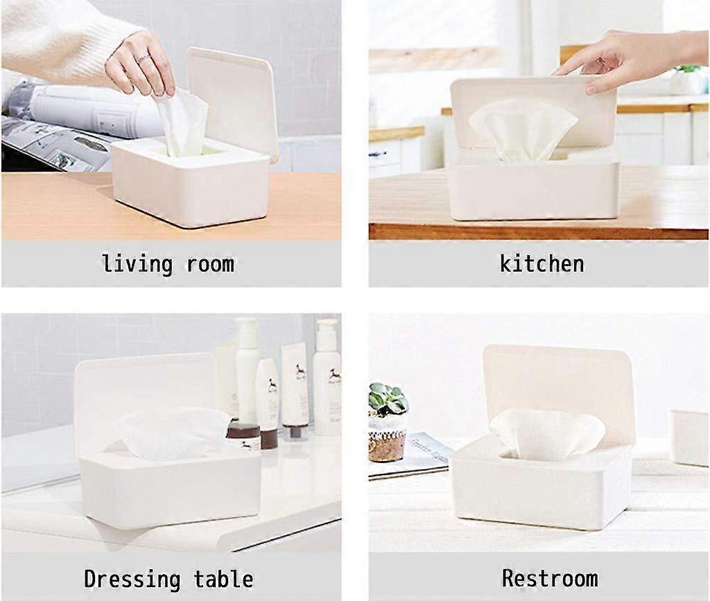 Wet Wipes Box, Plastic Tissue Storage Case, Baby Wipes Dispenser, for ...