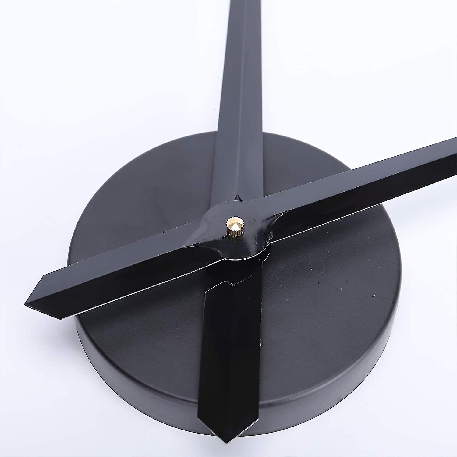 Large Black Simple Hands Wall Clock No Numeral Clock Movement Mechanism ...