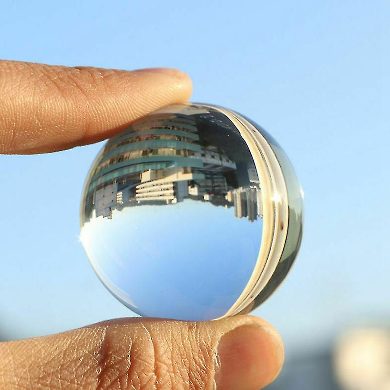 Transparent Color Glass Crystal Ball Sphere Photography Props Ball ...