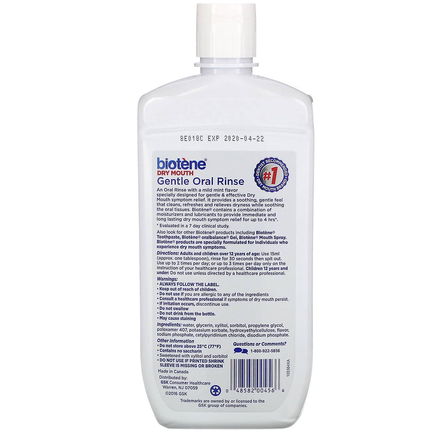 Biotene Dental Products, Dry Mouth Gentle Oral Rinse, Mild Mint, 16 fl ...