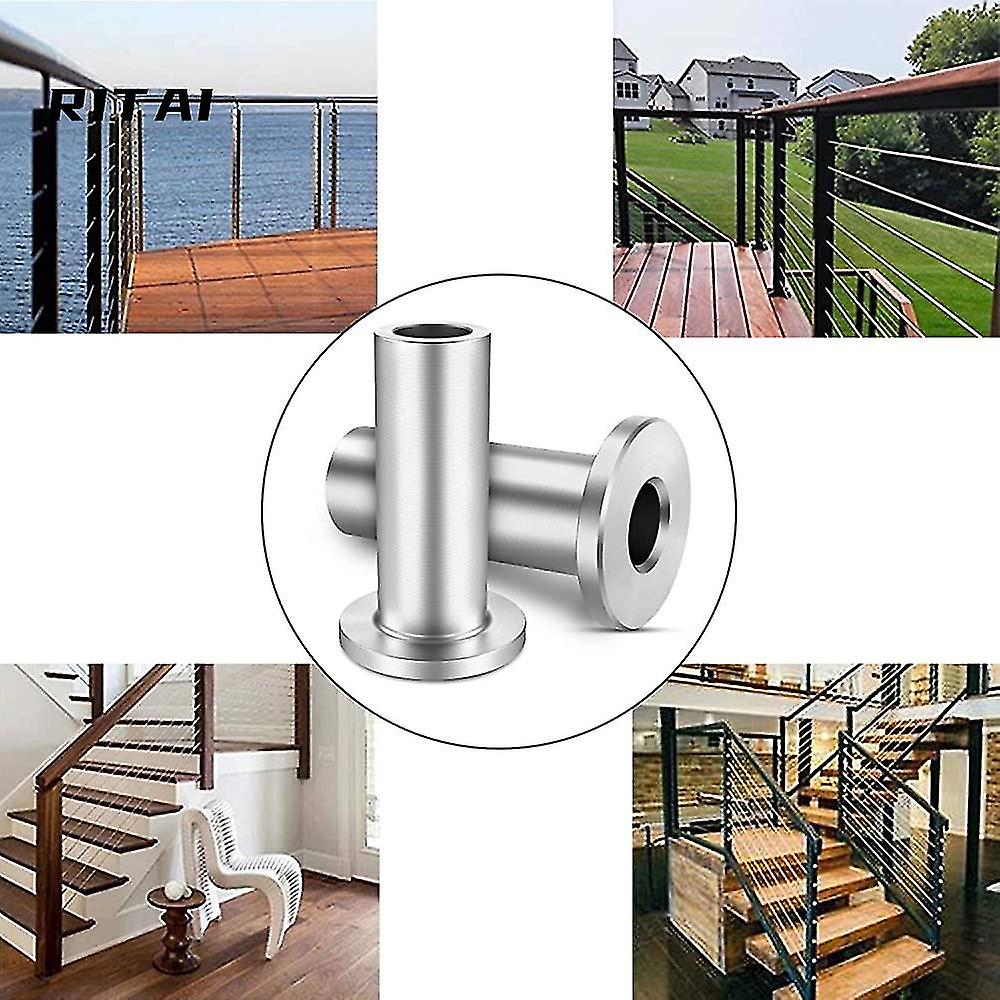 10 Pack Stainless Steel Protective Sleeves Cable Railing Kit Hardware ...