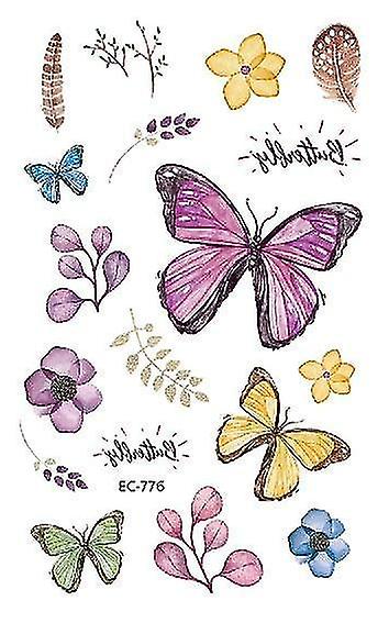 EC 776 Waterproof Temporary Tattoos Cartoon Butterfly Tattoo Sticker ...