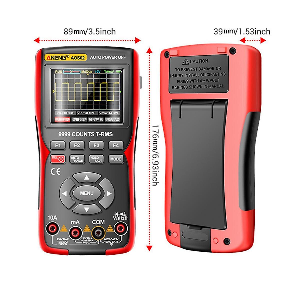 AOS02 2 in 1 Digital Oscilloscope Professional Transistor Test ...