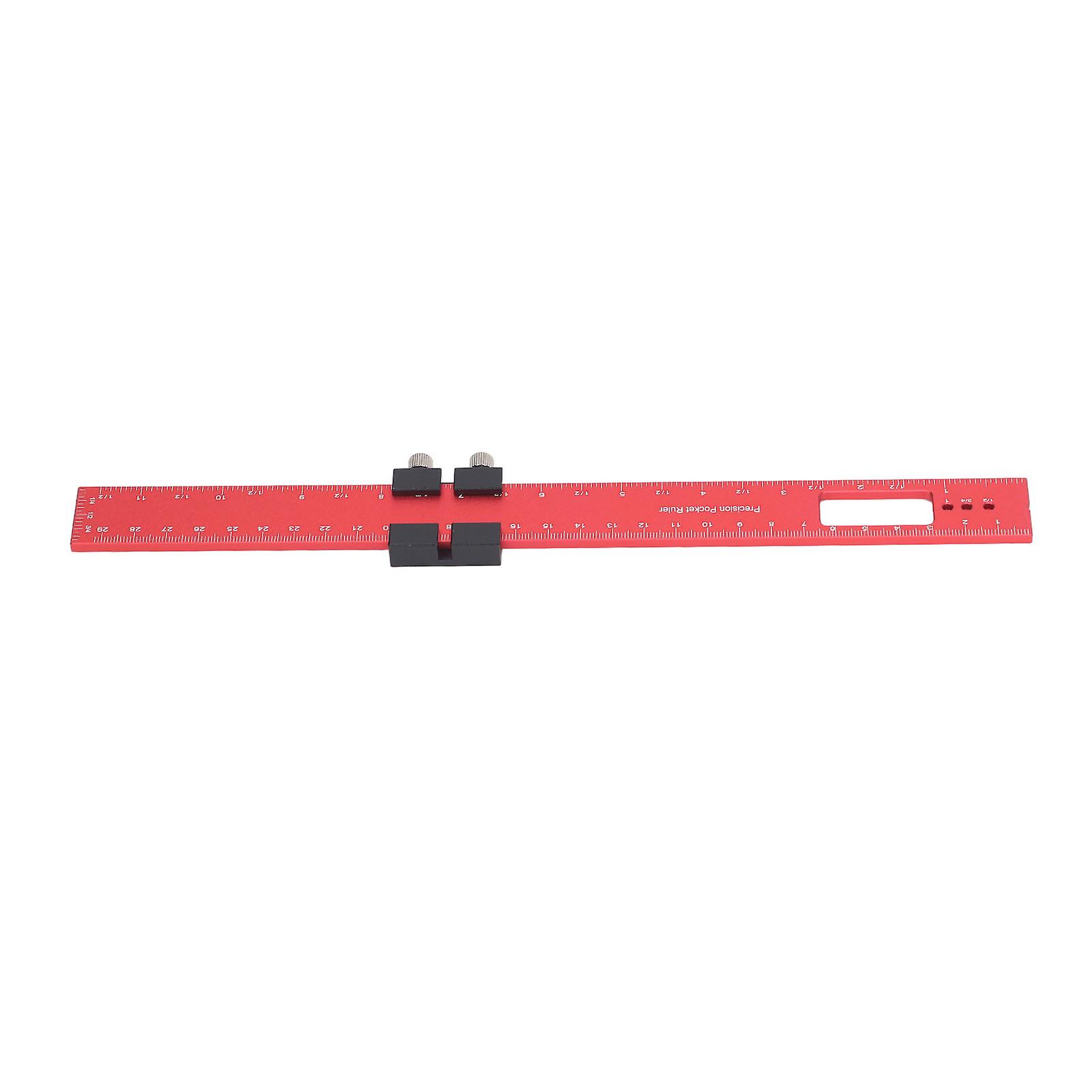300mm Aluminum Alloy Woodworking Scribing Slide Stop Marking Ruler ...