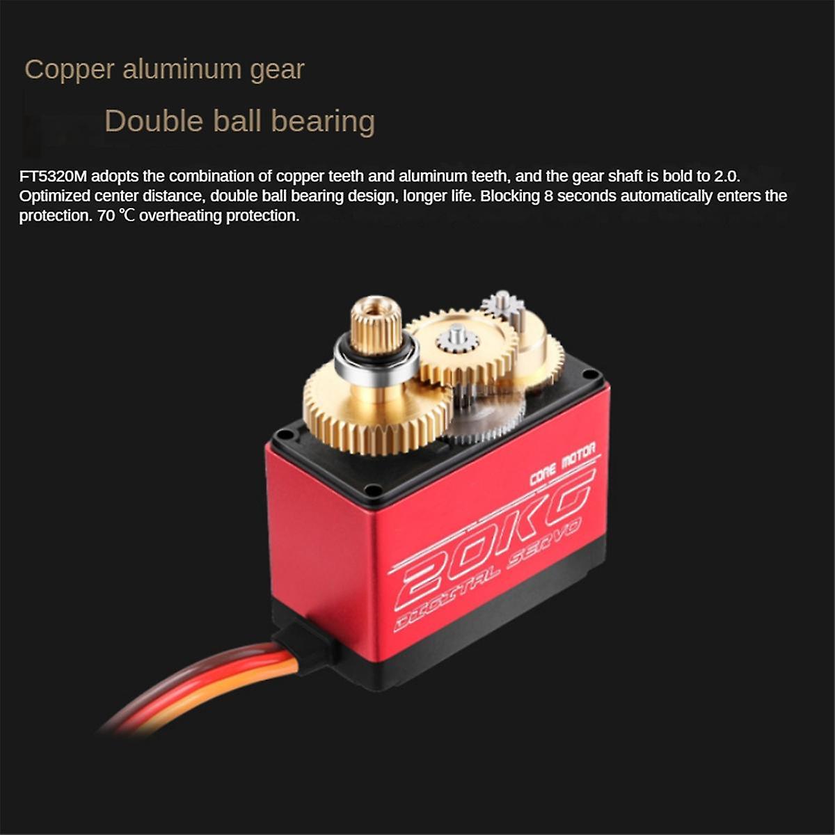 FT5330M Digital Servo 20KG Waterproof Brushless High Speed Servo Metal ...
