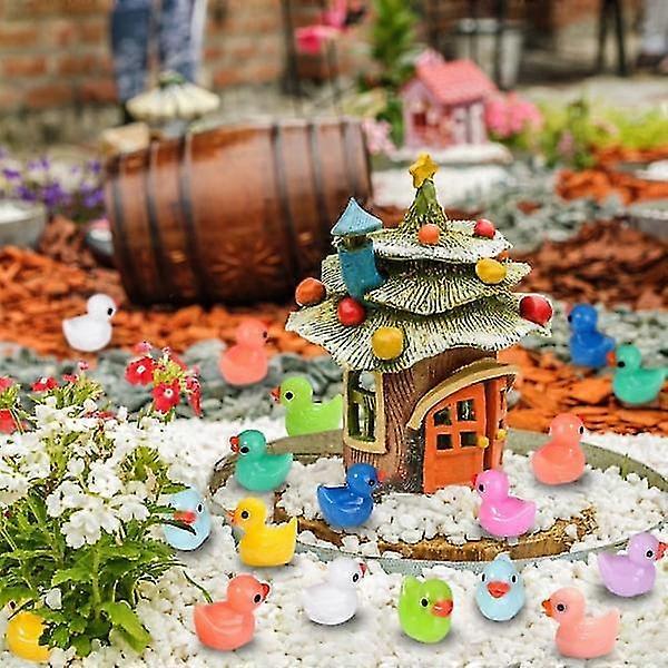 200 Small Ducks 10 Colors Small Duck Figurines Mini Resin Ducks Plastic ...