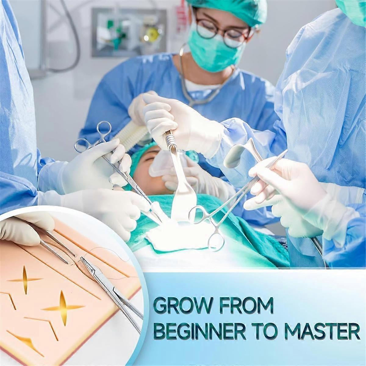 Medical Student - Silicone Suture Pads 17 Pre-Cut WoundSuture Tools ...