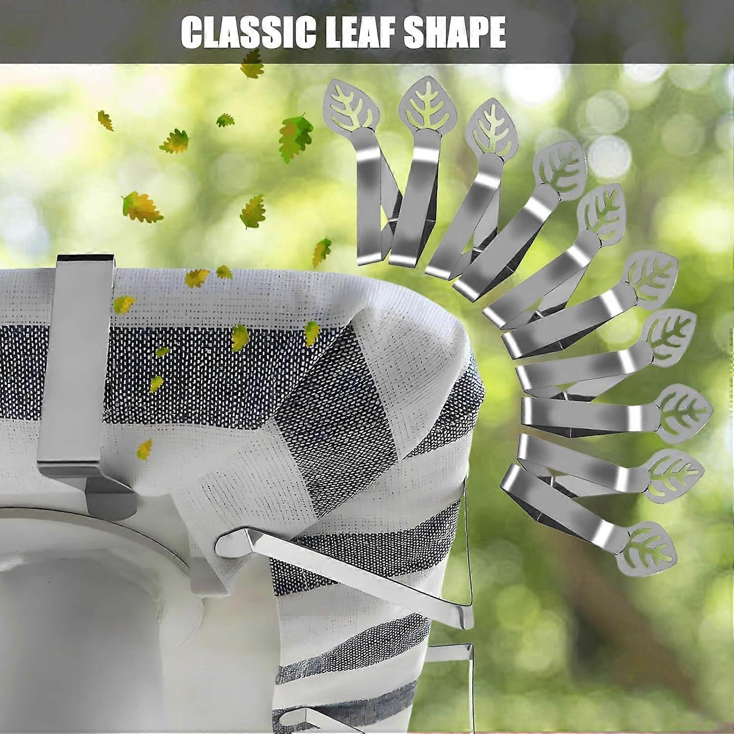 Table Cloth Clips for Outside Inside Table 10 Pack, Leaf Shape Picnic ...