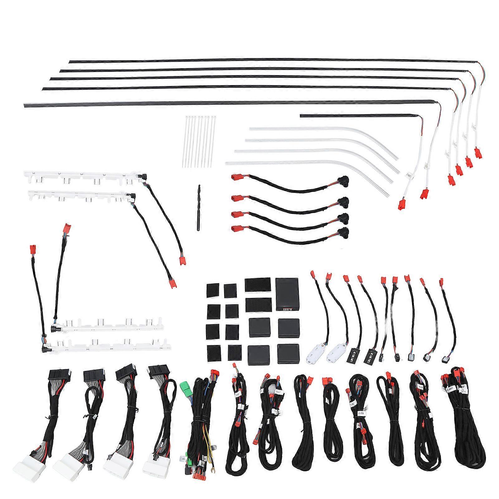 Car LED Strip Lights 64 Colors Ambient Interior Lighting Kits Door ...