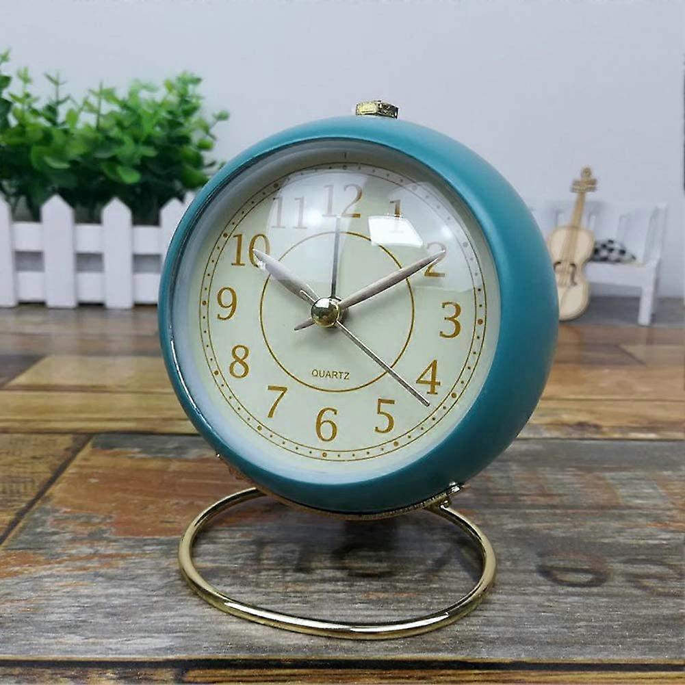 Small Table Clocks, Classic Non-Ticking Tabletop Alarm Clock with ...