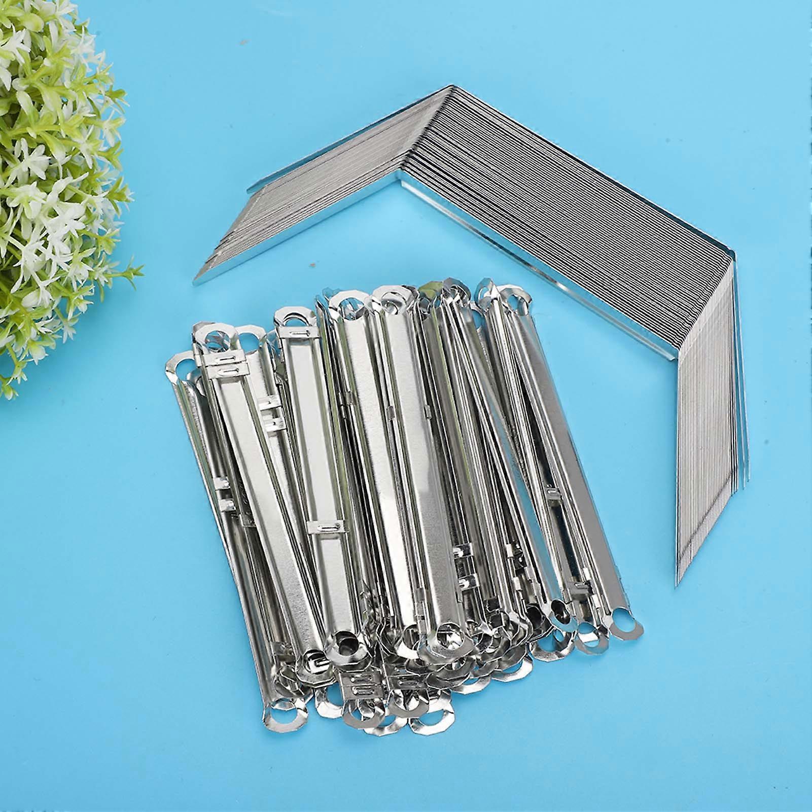 50pcs File Fasteners 2-Hole Iron Binder Clip Paper Prong Fastener ...