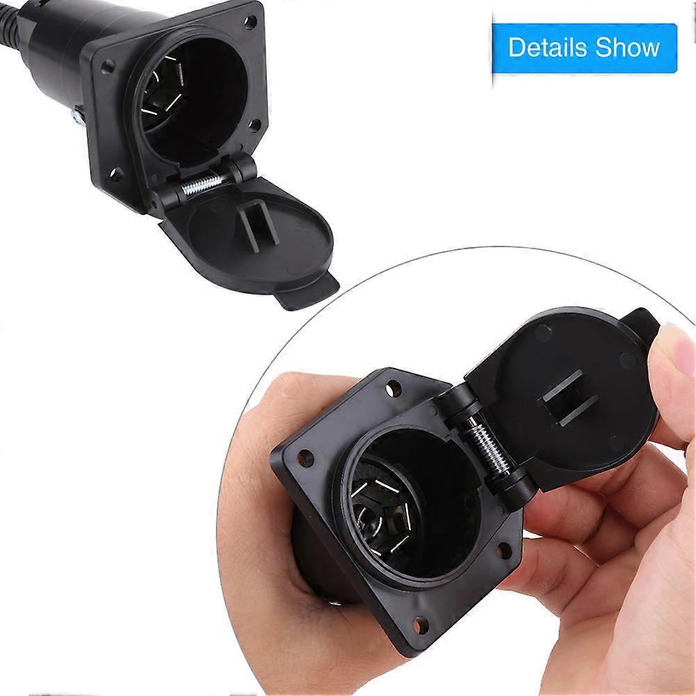 6-24V 4 to 7 Way Trailer Flat Adapter Socket Plug Converter Wire ...