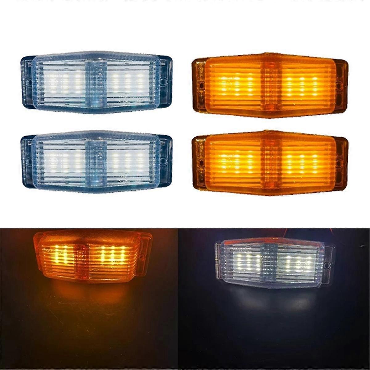 2Pcs LED Marker Lights Front Double Burner Indicator LampFor Man Truck ...