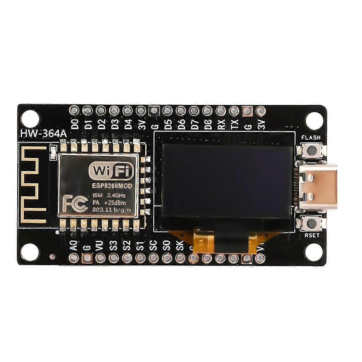 Nodemcu ESP8266 Development Board Serial Wifi Module CH340G med 0,96 OLED-skärm för ...