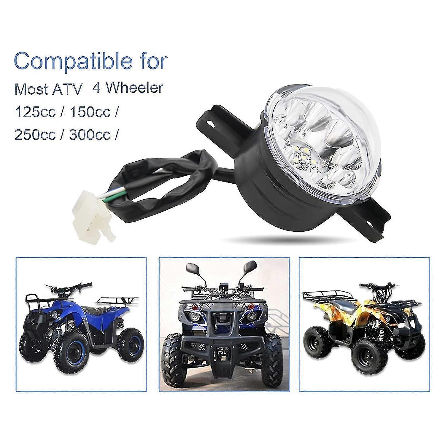 2pcs 12v Led Atv Front Headlight 125cc 150cc 250cc 300cc Headlights For ...