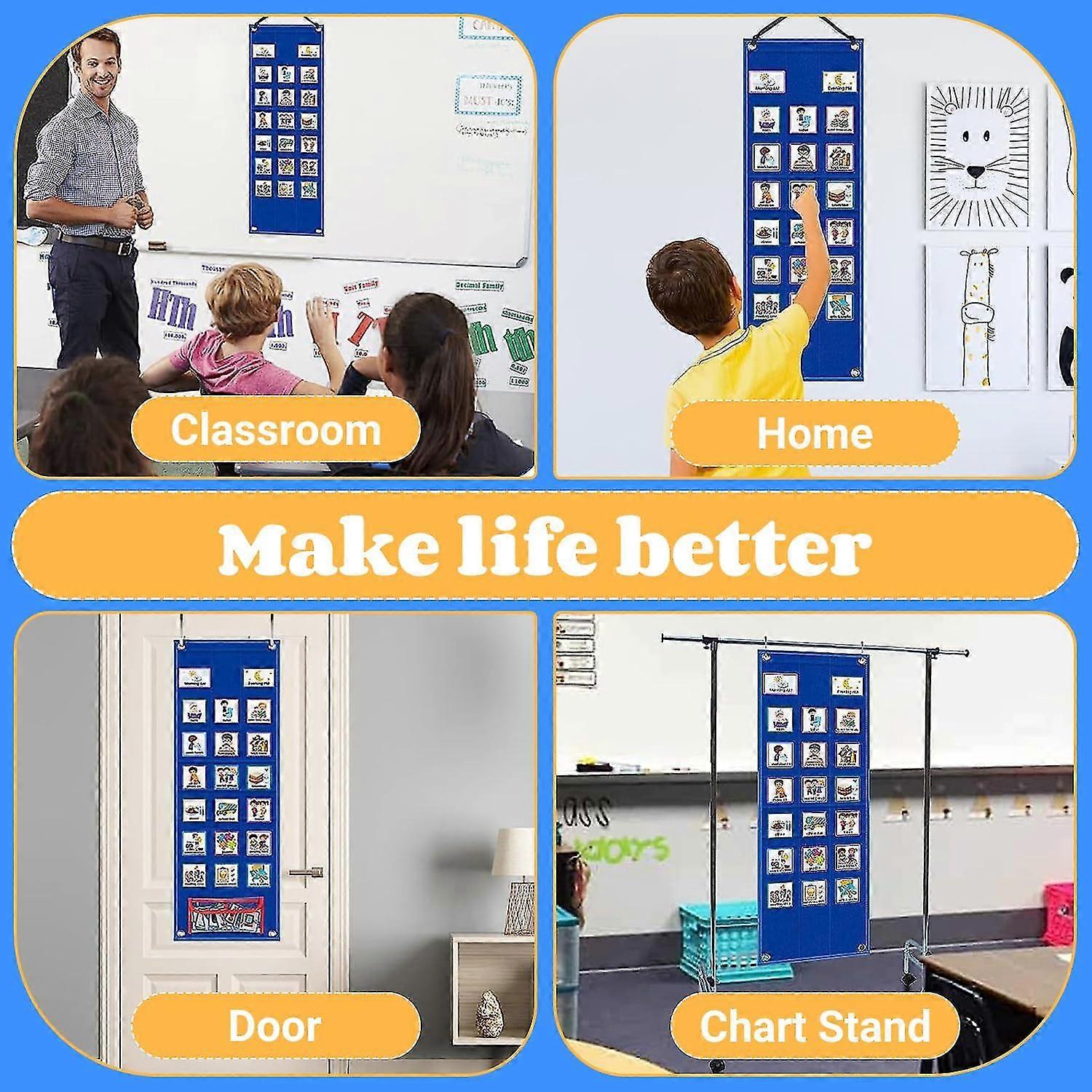 Kids Visual Timetable, Daily Routine Chart For Children With 70 Pcs ...